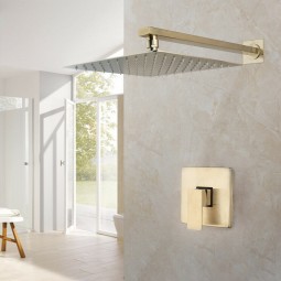 Mat gouden douche - Geborsteld goud - Goudenkranen.nl | De Gouden ...